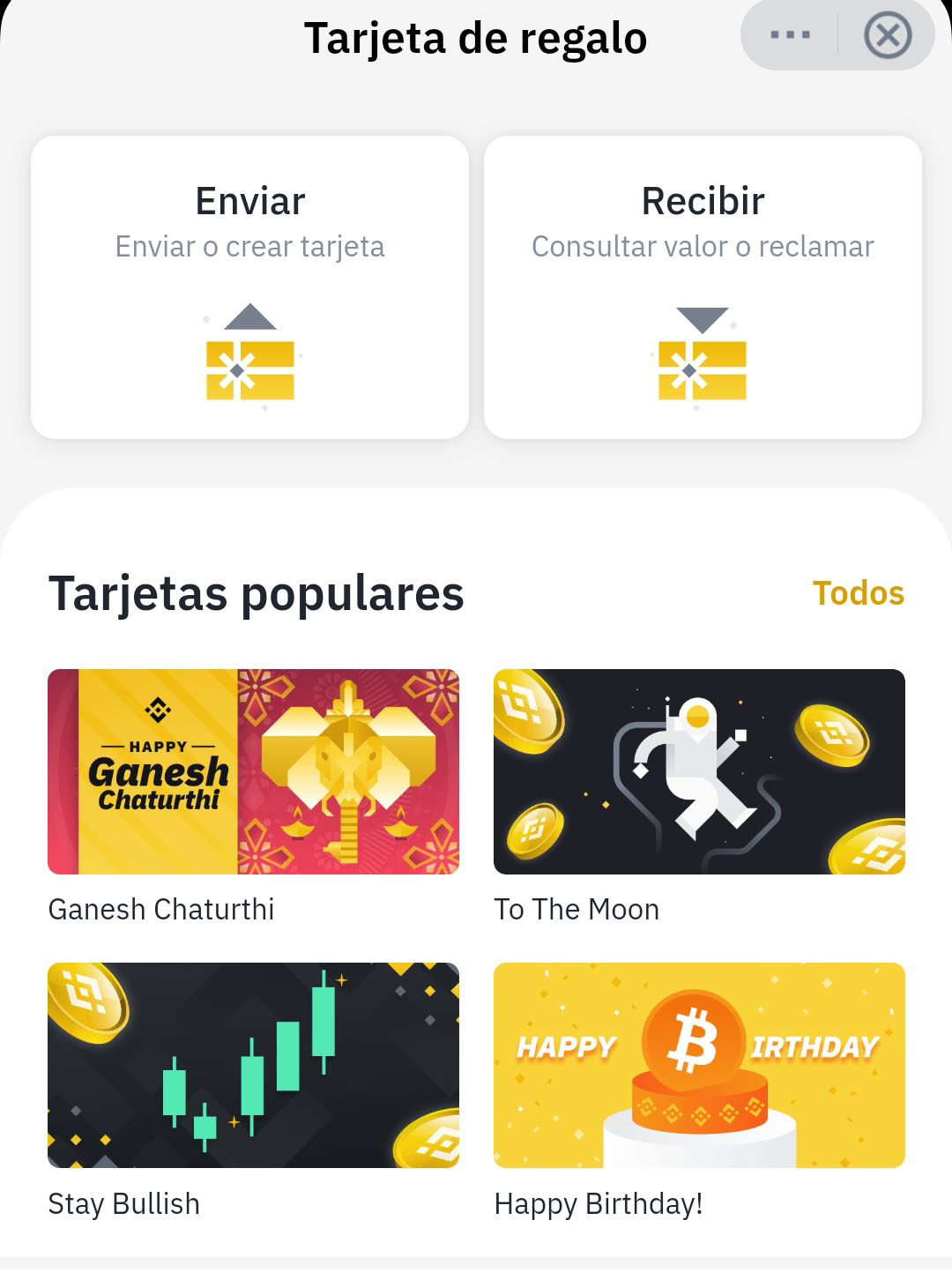 Cómo enviar y recibir la tarjeta de regalo de Binance