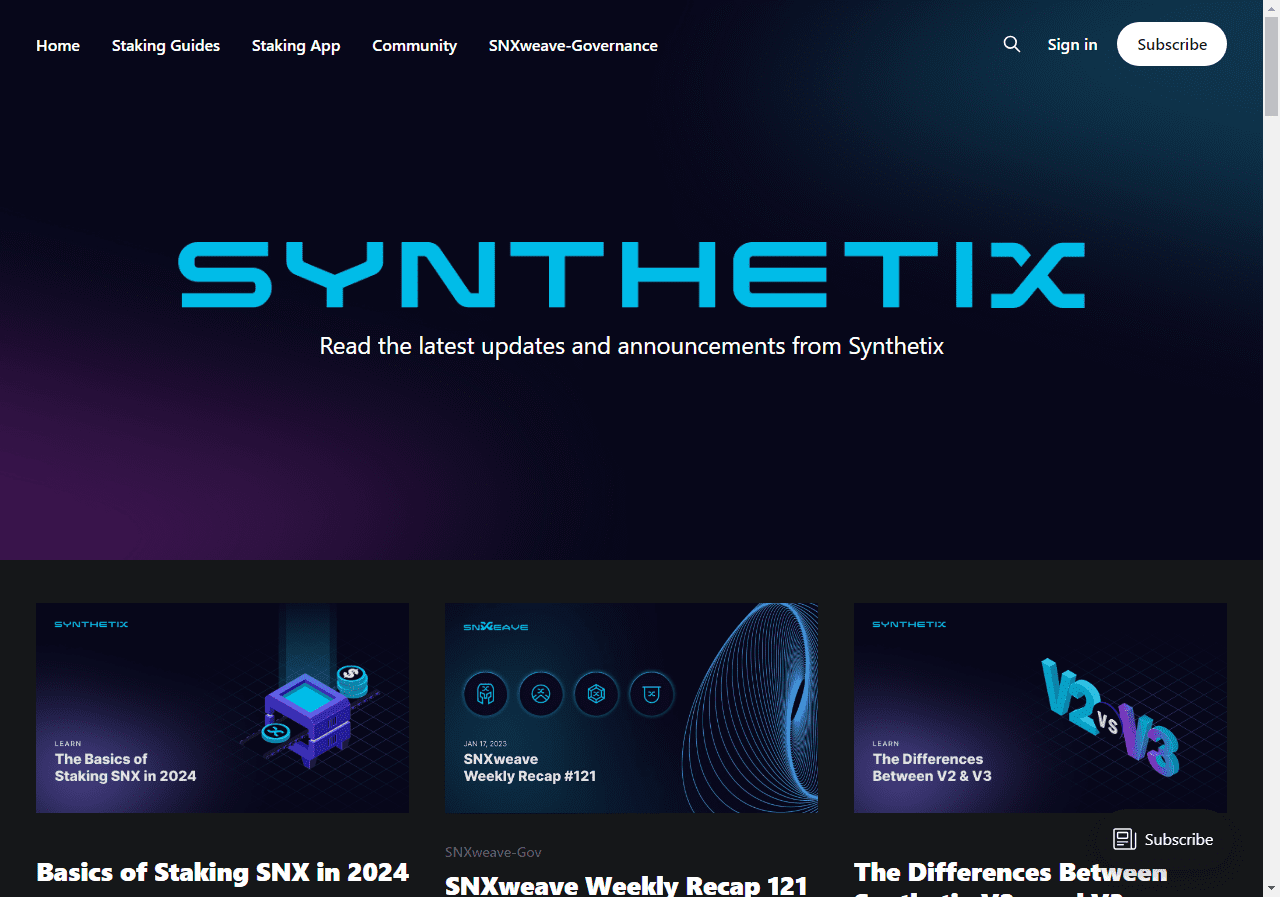 Synthetix avanza en el desarrollo de Andrómeda y Perps V3